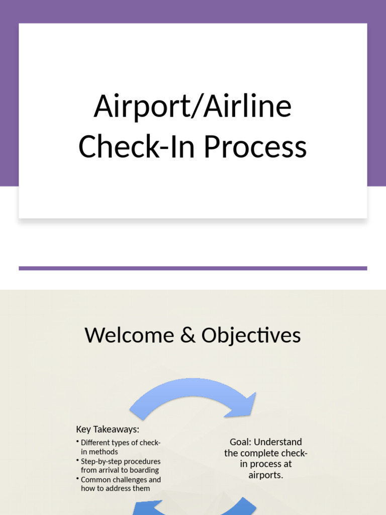 Airport CheckIn Presentation With Notes | PDF | Aviation
