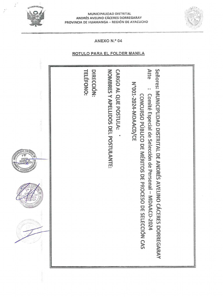 Anexo 04 Rotulo | PDF