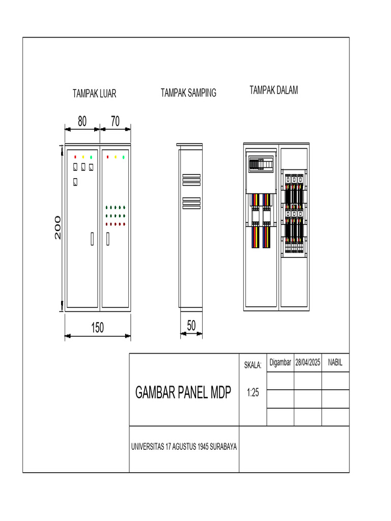 Gambar dan Ukuran Panel MDP | PDF