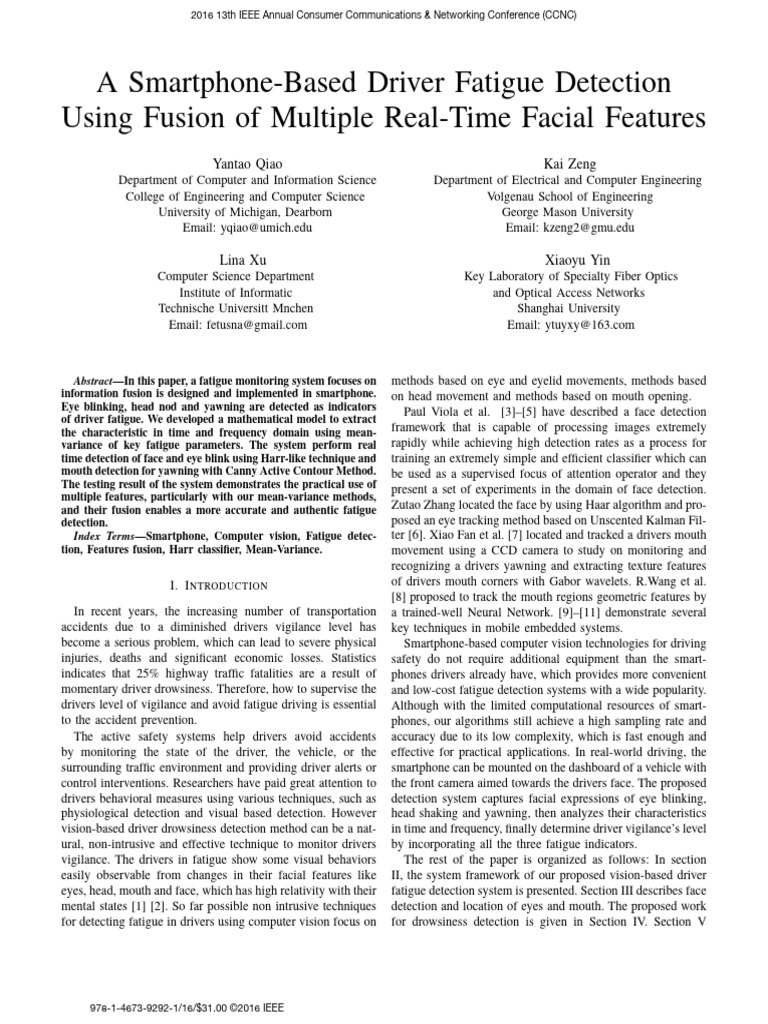 A Smartphone-Based Driver Fatigue Detection Using Fusion of Multiple ...
