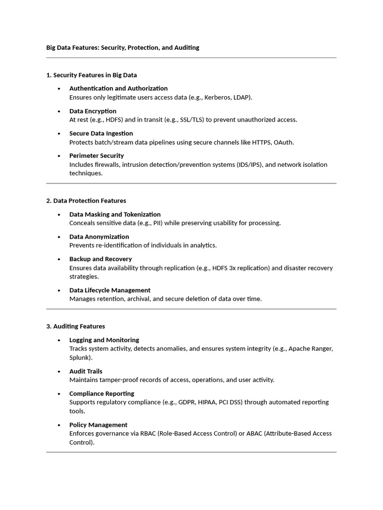 Big Data Features | PDF