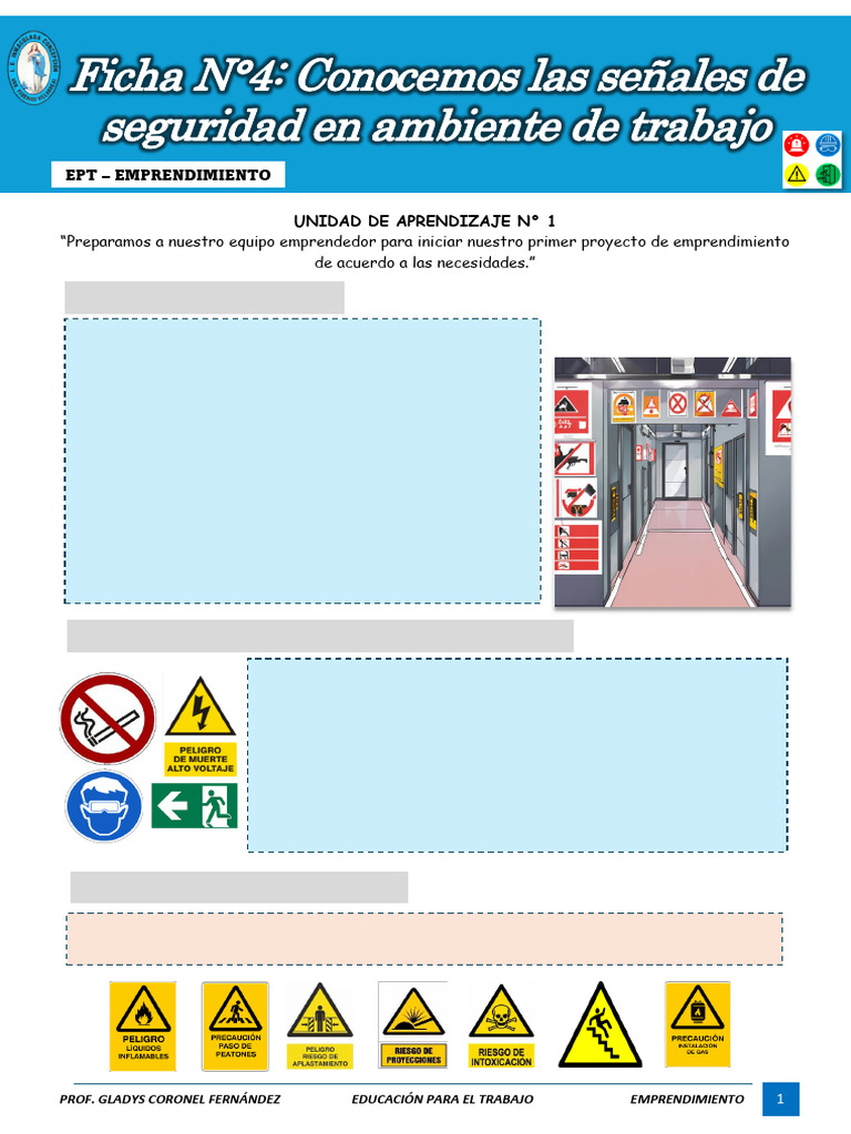 Ficha 04 Señales de Seguridad | PDF | Valores | Color