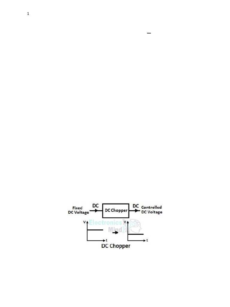 DC Chopper: Working & Applications | PDF | Direct Current | Mosfet