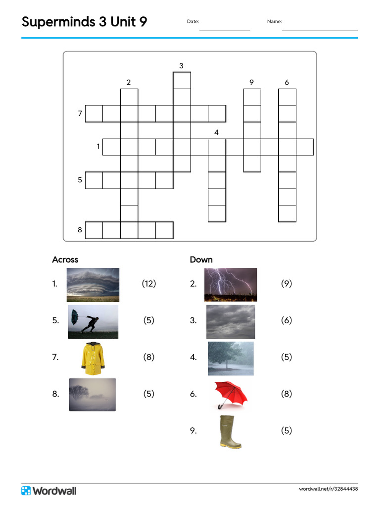 superminds-3-unit-9-crossword | PDF