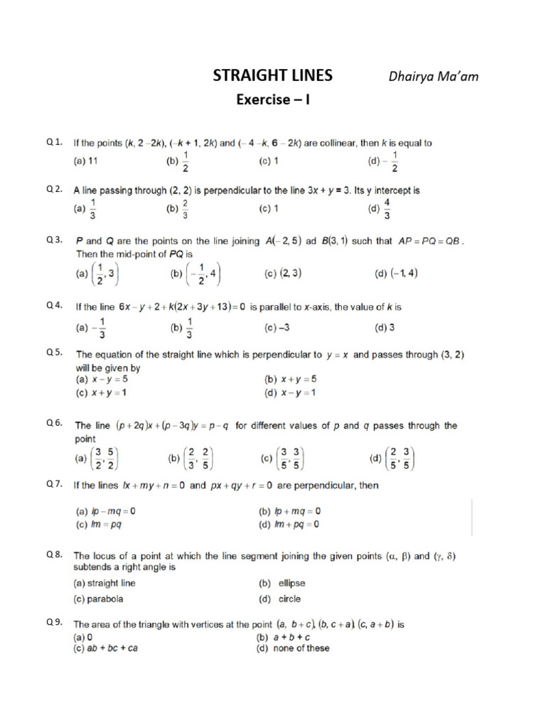 StraightLines Ex1 | PDF
