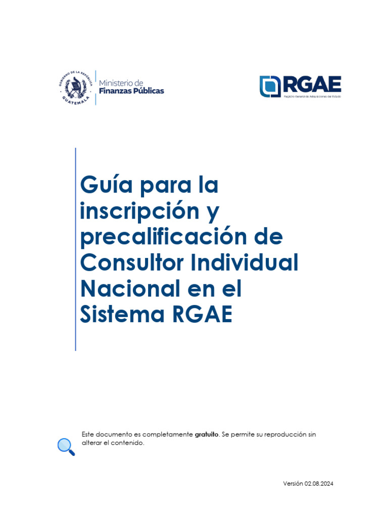 Guía de Inscripción RGAE 2024 | PDF