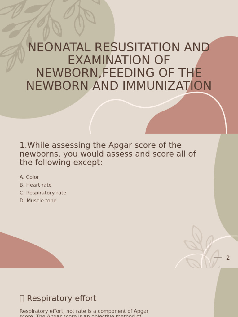 Neonatal Resuscitation and Care Guide | PDF | Cardiopulmonary ...