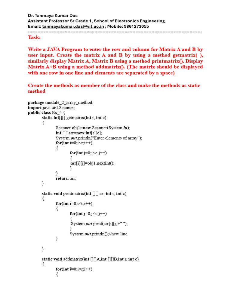 WINSEM2024-25 BCSE103E ELA VL2024250505252 2025-01-23 Reference-Material-I | PDF | Matrix ...