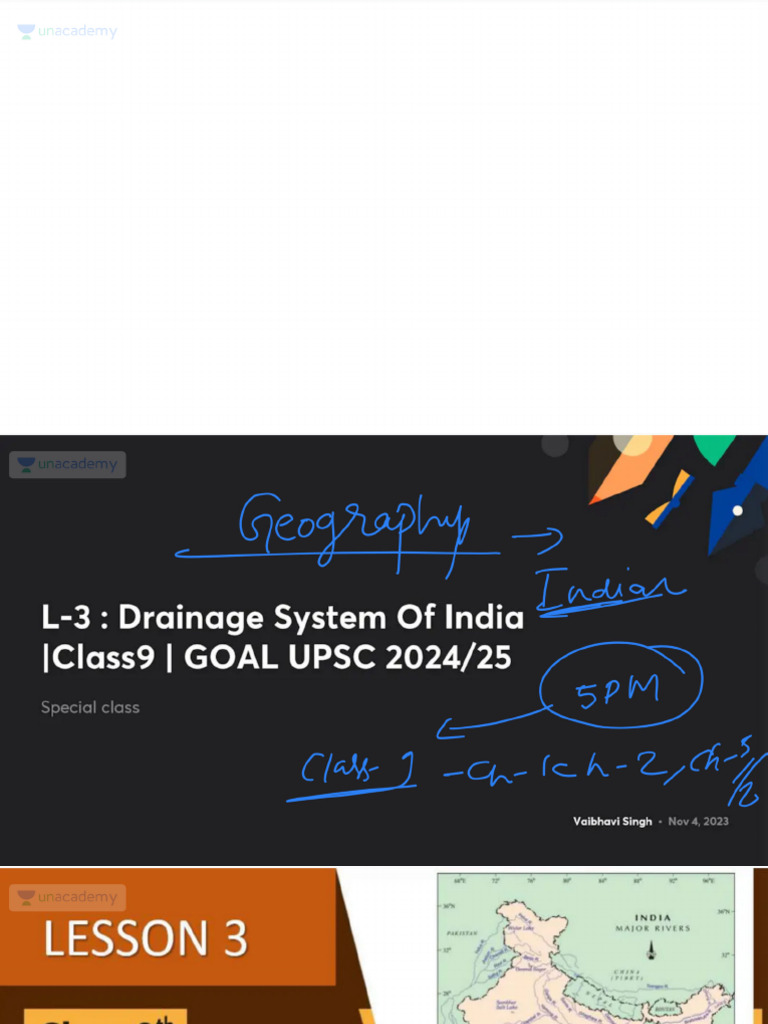 L3 Drainage System of India Class9 GOAL UPSC 202425 With Anno | PDF
