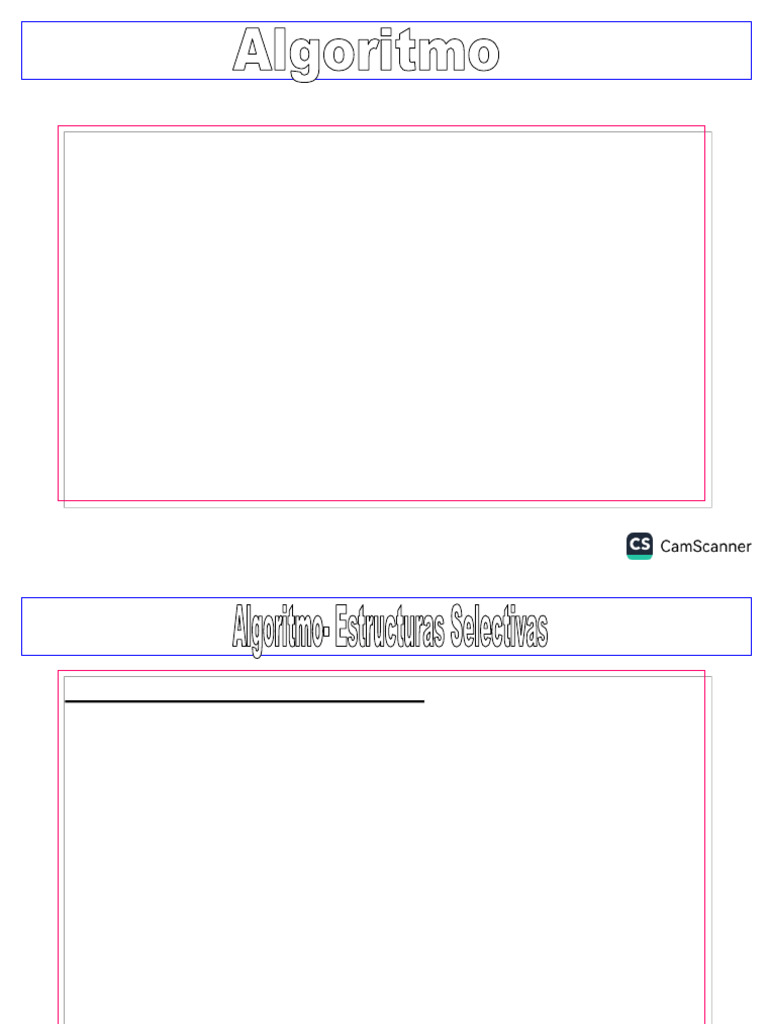 Estructuras Selectivas Algoritmo. | PDF | Ciencias de la Computación ...