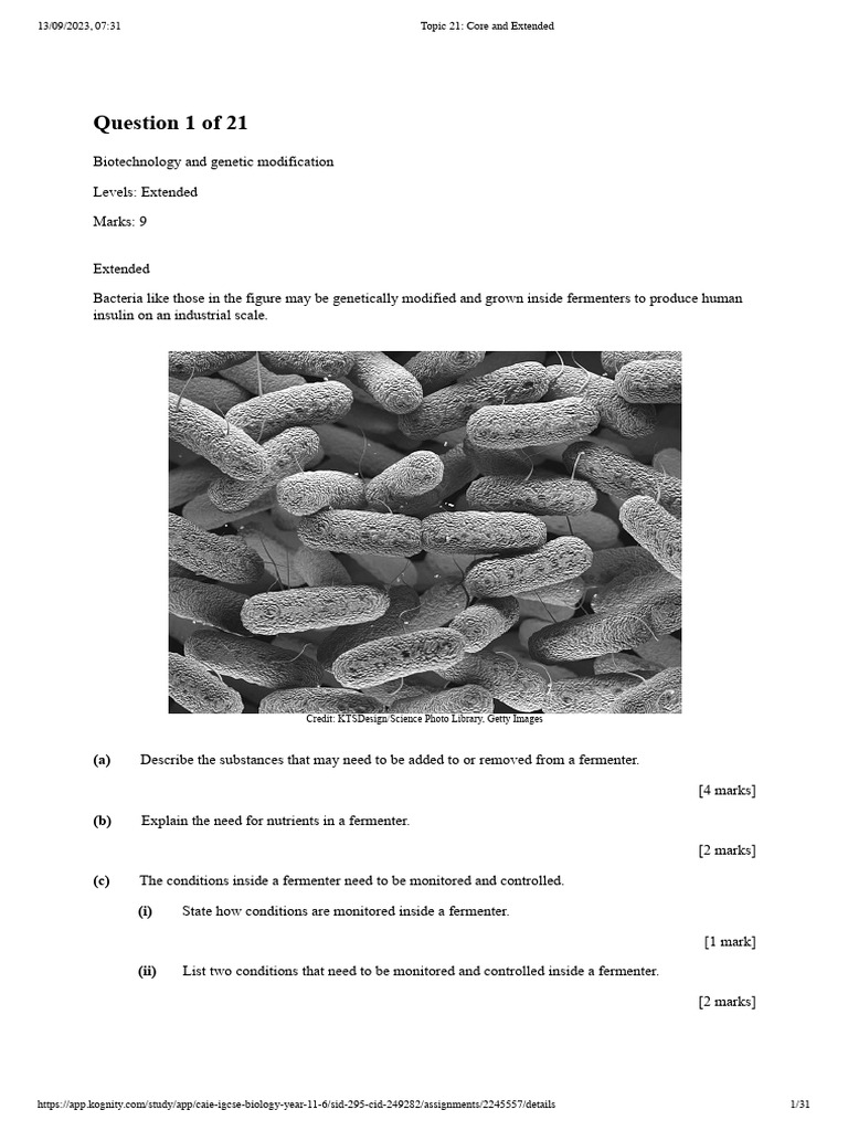 Topic 21 Biotechnology and Genetic Modification | PDF | Biotechnology ...