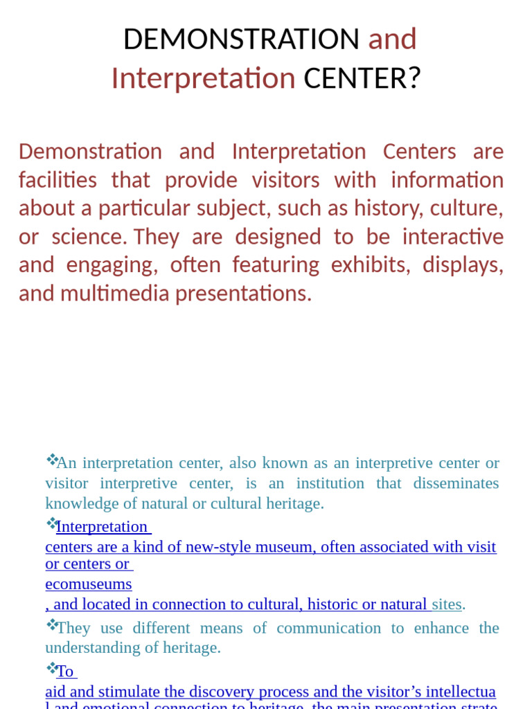 Understanding Interpretation Centers | PDF | Conservation Biology ...