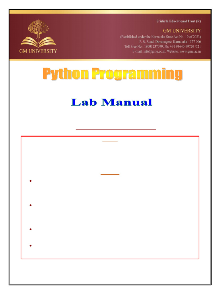 Laboratory Manual UE24CS1204 | PDF | Control Flow | Multiplication