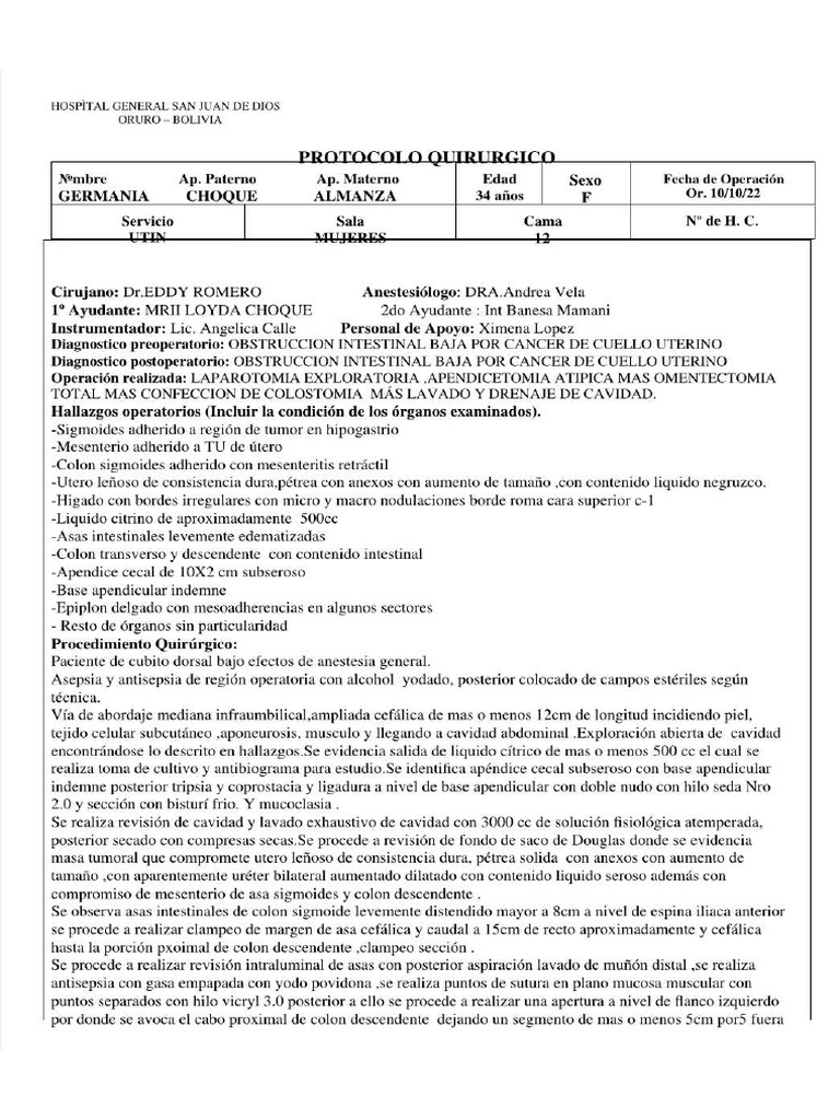 Protocolo Quirúrgico 3 | PDF