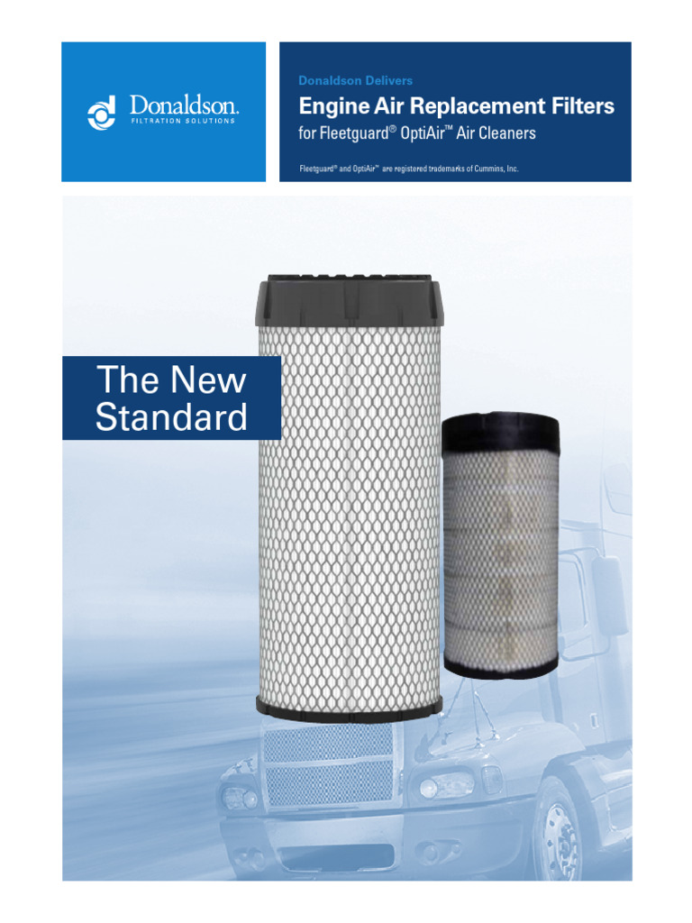 Donaldson Engine Air Filters for Fleetguard | PDF | Manufactured Goods
