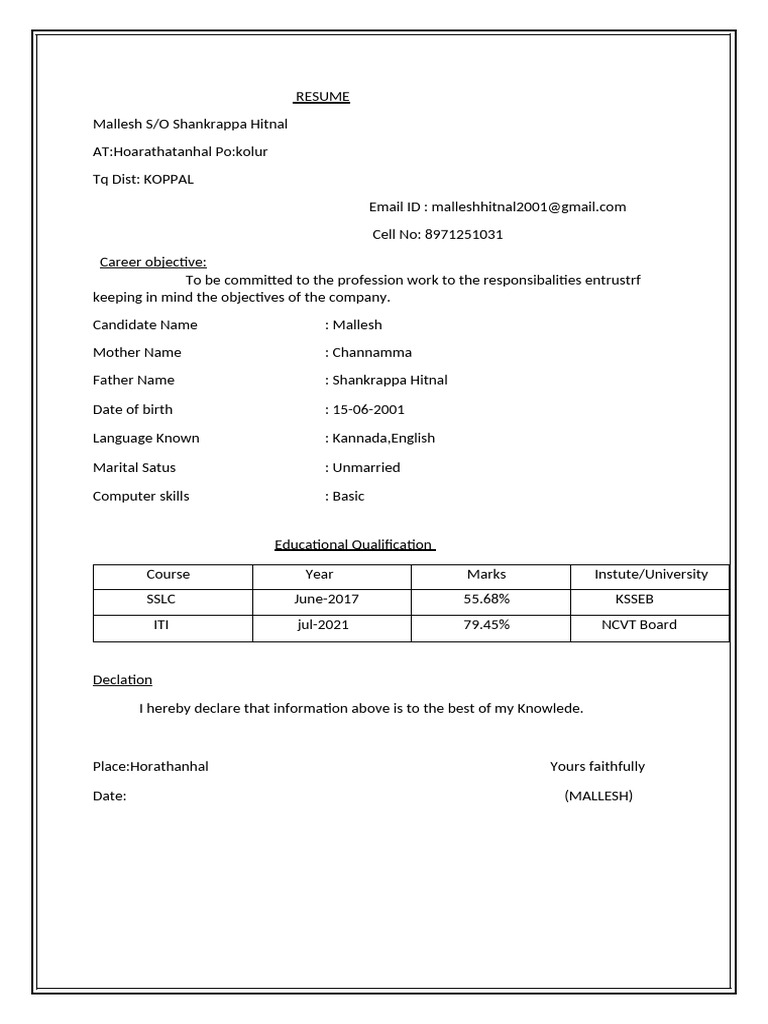 Mallesh Hitnal | PDF