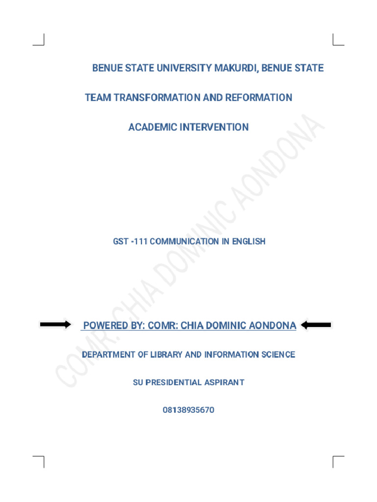 GST111 by Comr Chia Dominic | PDF