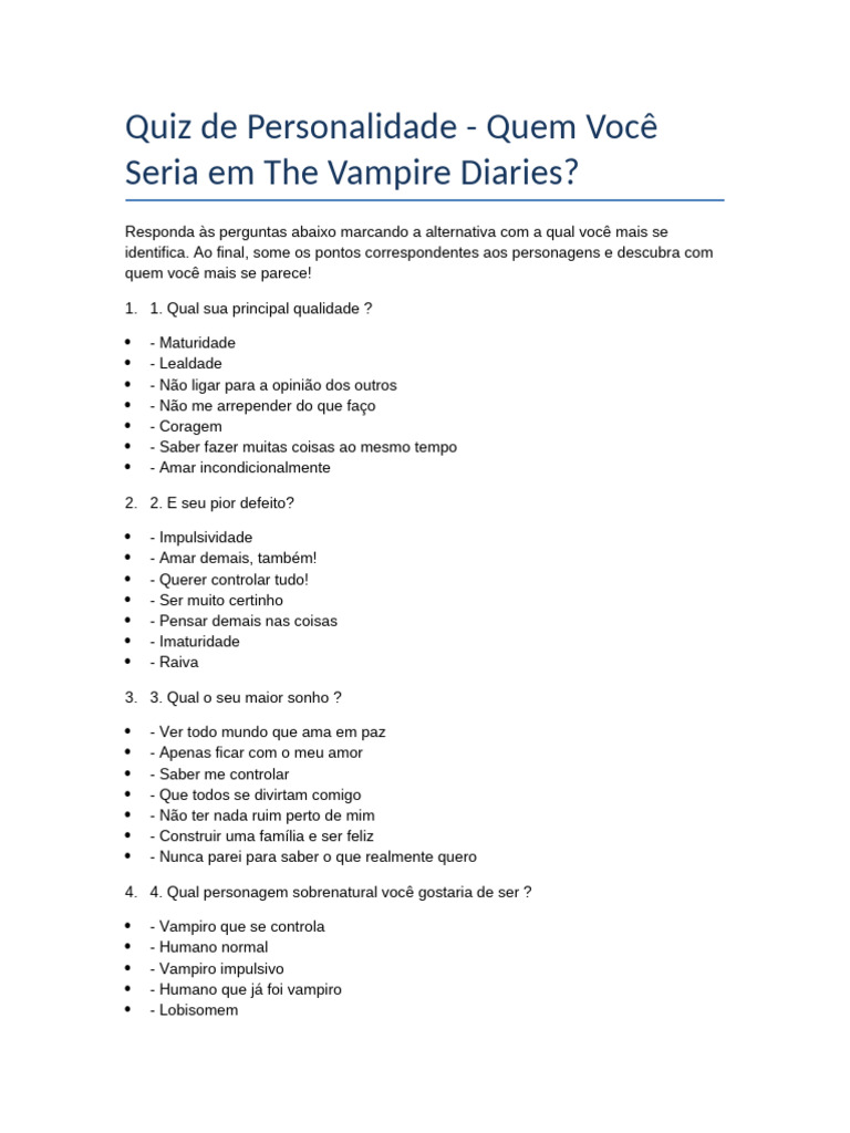Quiz TVD Completo Atualizado | PDF