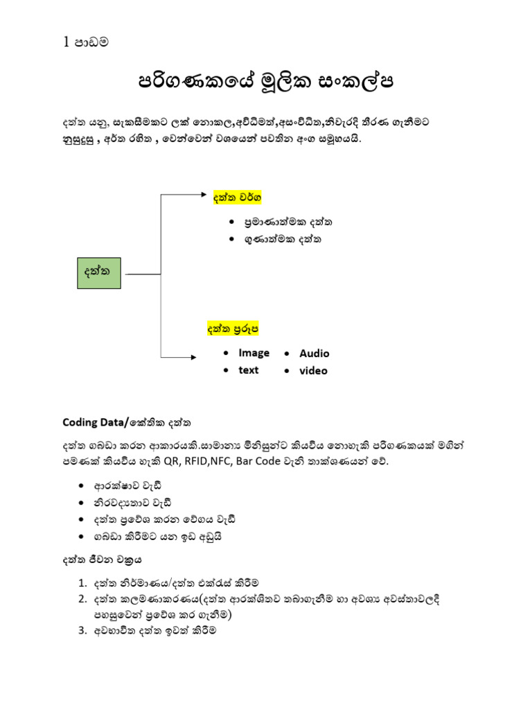 Lesson 1 ICT Short Note | PDF