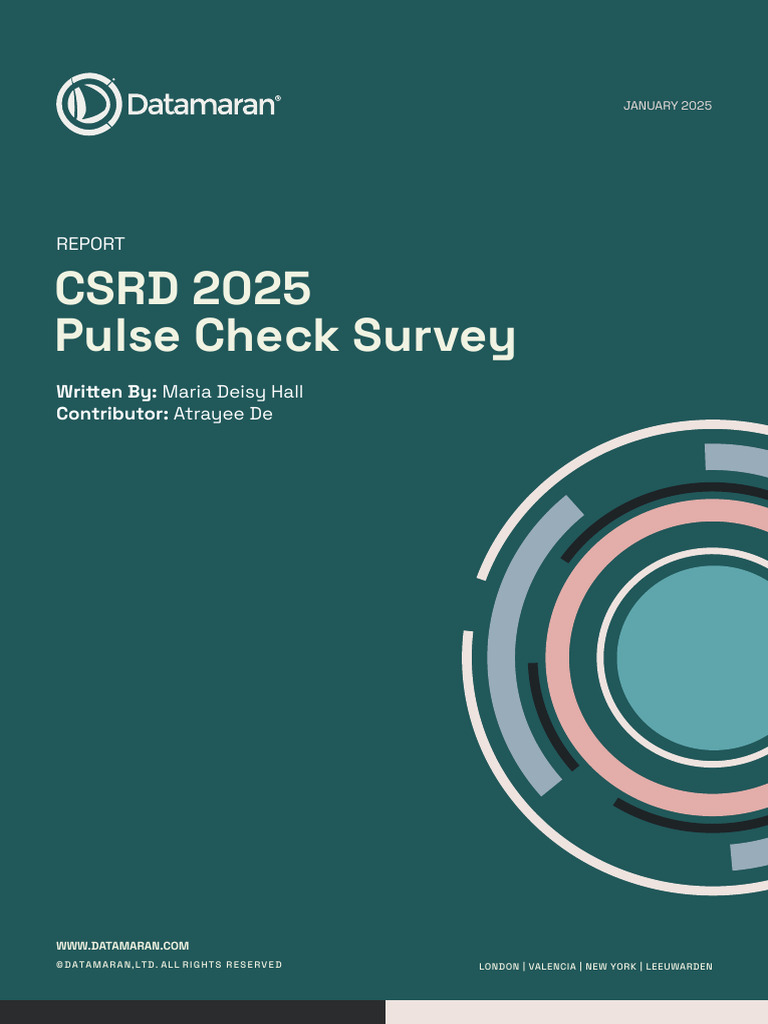 Datamaran 2025 CSRD Pulse Check Survey | PDF | Supply Chain | Governance