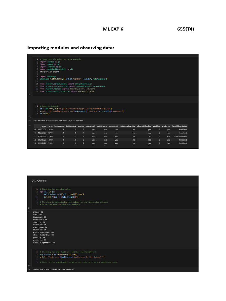 ML Exp 6 | PDF