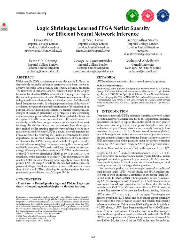 4 - Logic Shrinkage Learned FPGA | PDF | Field Programmable Gate Array | Deep Learning