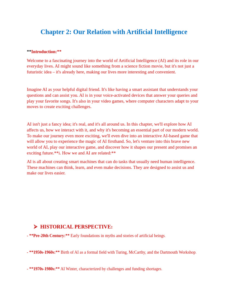 Chapter 2 Our Relation With AI | PDF | Artificial Intelligence ...