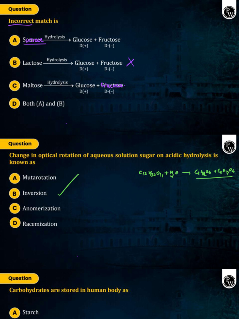 (Organic Chemistry) Biomolecules 01 Class Notes BITSAT Cras Copy 4 | PDF