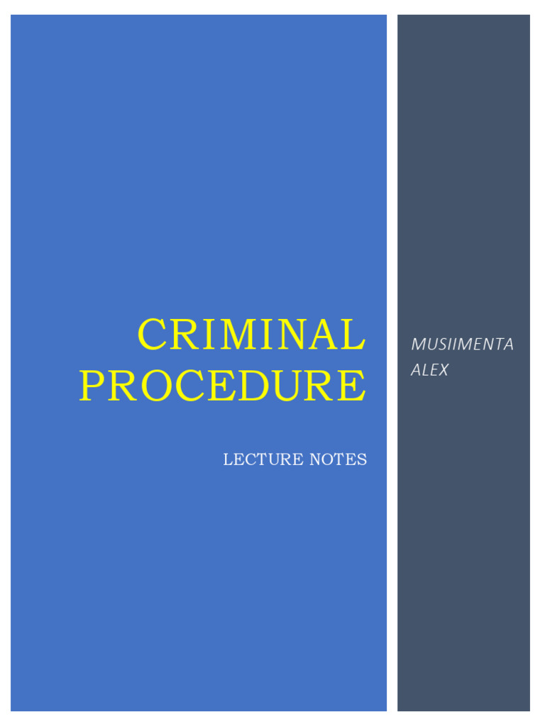 Best Criminal Procedure Notes LLB3 | PDF | Prosecutor | Magistrate
