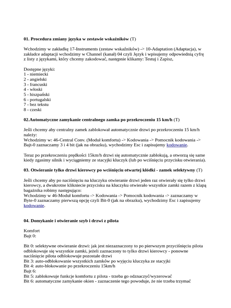 Programowanie Przez Vcds 2 | PDF