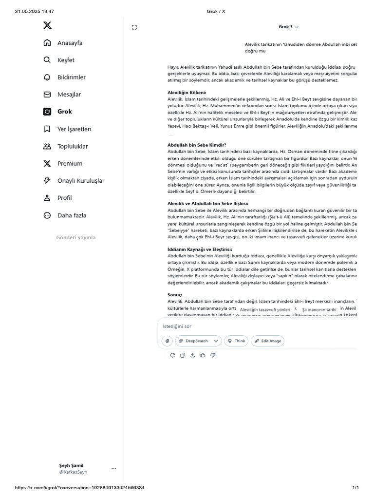 Grok - X Alevilik | PDF