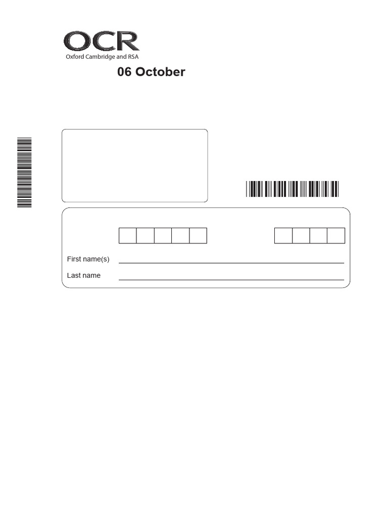 November 2020 QP - Paper 1 OCR (B) Chemistry A-Level | PDF | Chlorine | Radiation