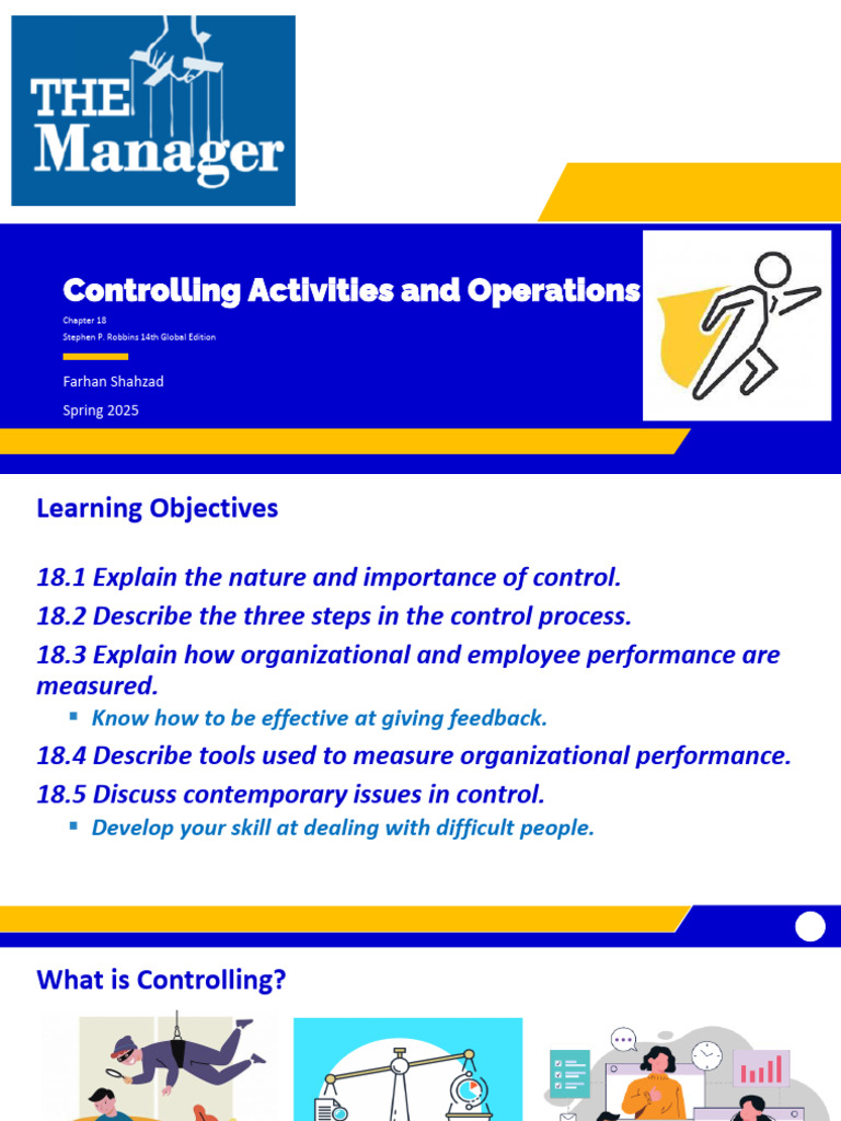 Chapter 18 Controlling Activities Operations | PDF | Business Economics ...