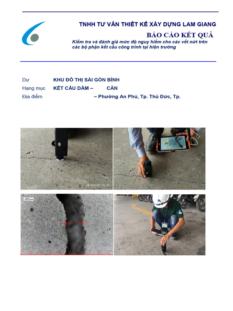 2024.03.12. Sgba - Bao Cao Khao Sat Vet Nut Lk3 Căn 77, 78 | PDF