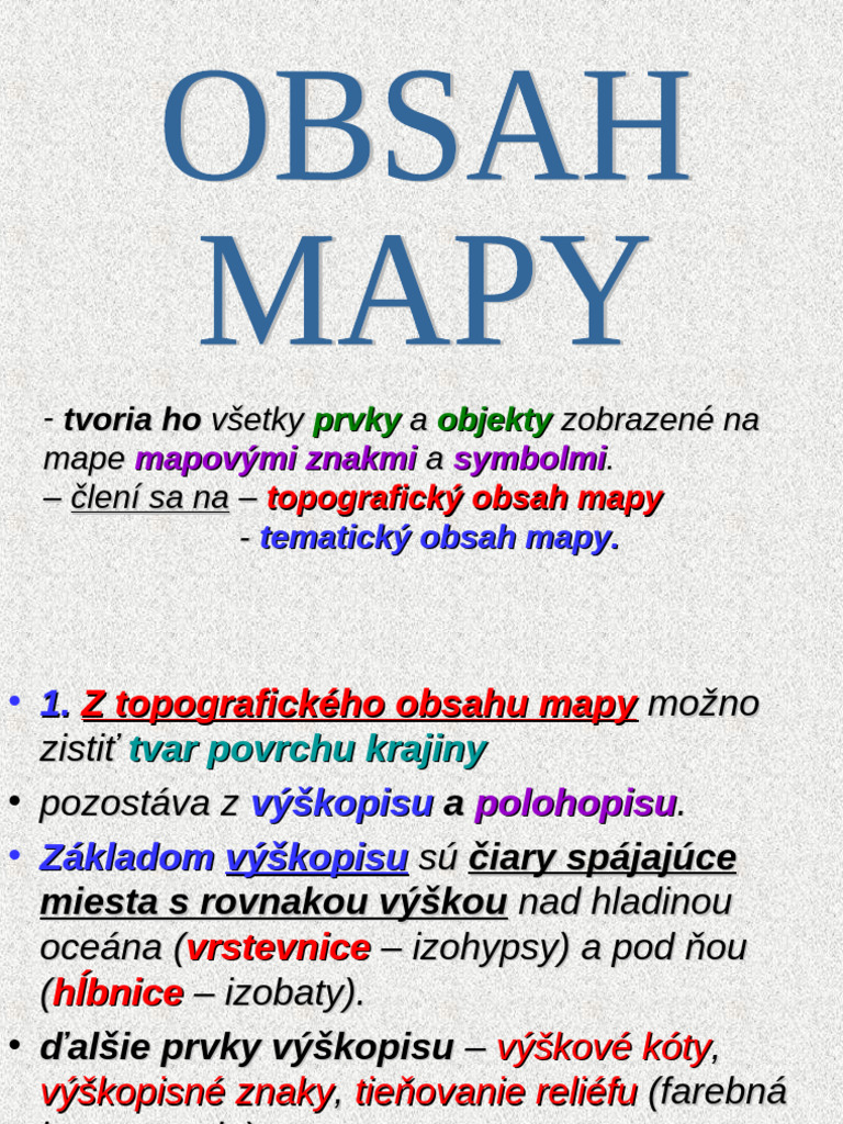 Obsah Mapy | PDF