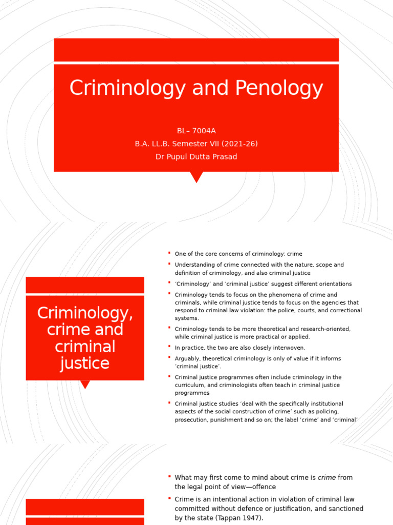 Criminology vs. Penology Explained | PDF | Crimes | Crime & Violence