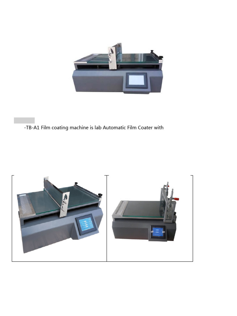 1 Lab Automatic Film Coater With Glass Bed For Bar | PDF