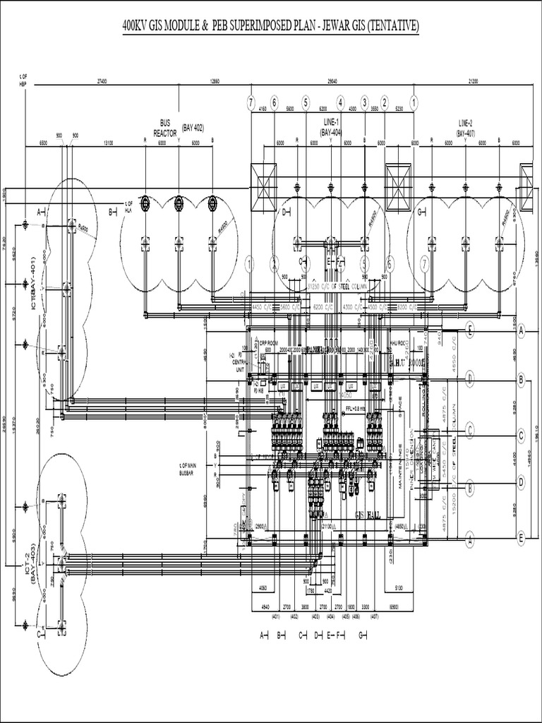 400kV GIS and PEB Superimposed Plan and Section-1.1.2025 - JEWAR-Model ...