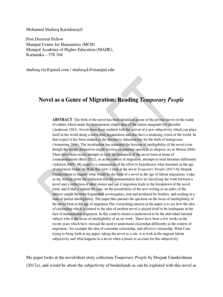 Module D M Shafeeq Part | PDF | Immigration | Transcendence (Philosophy)