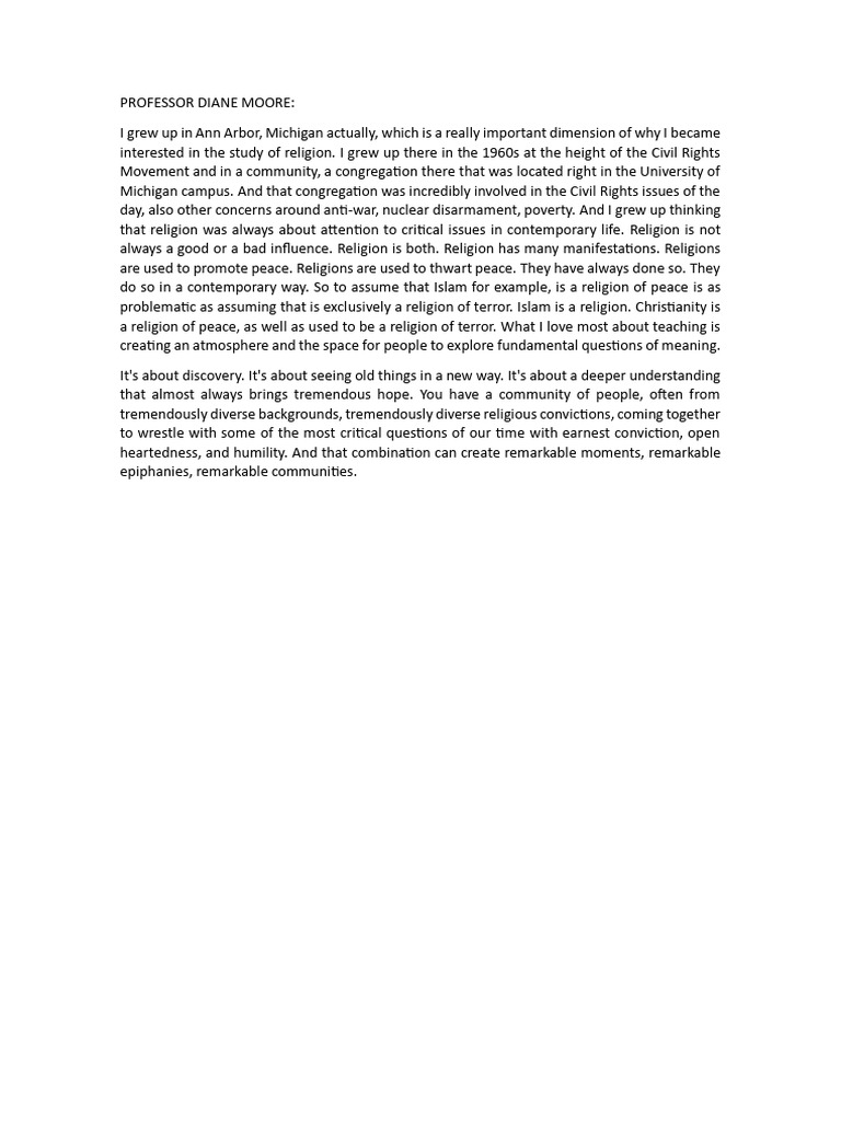 1 - Meet Professor Diane Moore | PDF