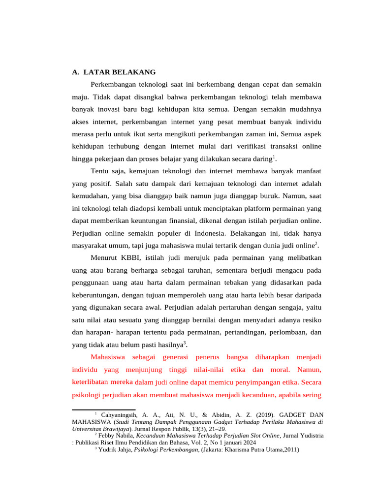 Tugas Metopen - Latar Belakang | PDF