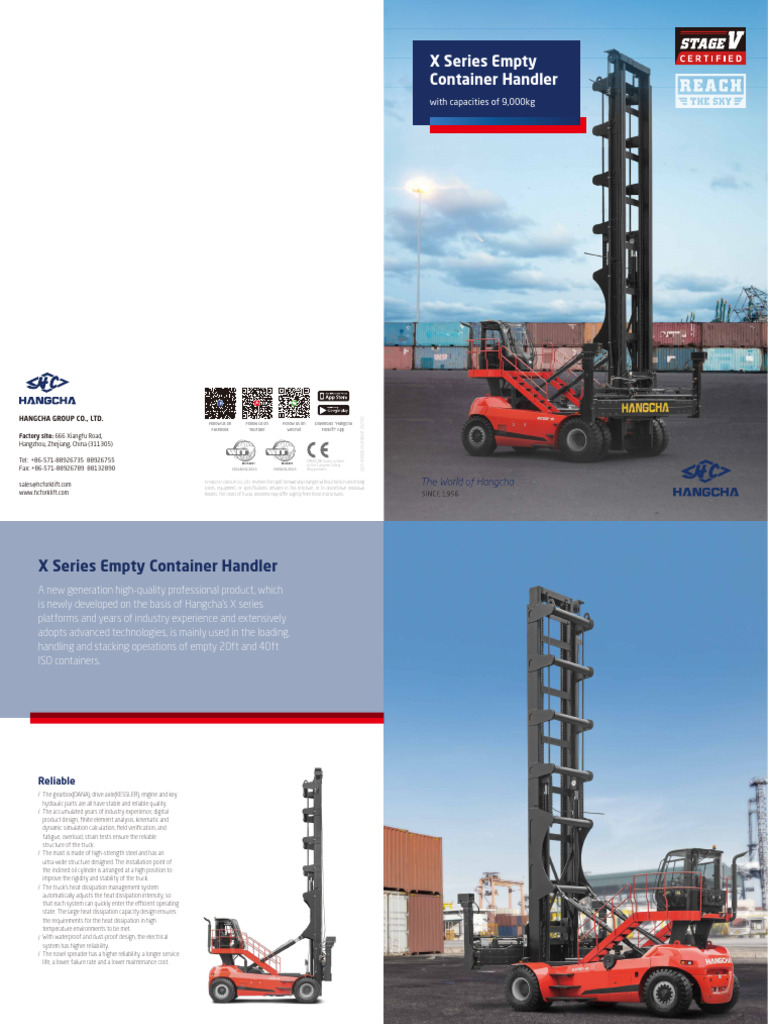 X Series Empty Container Handler | PDF | Reliability Engineering | Vehicles