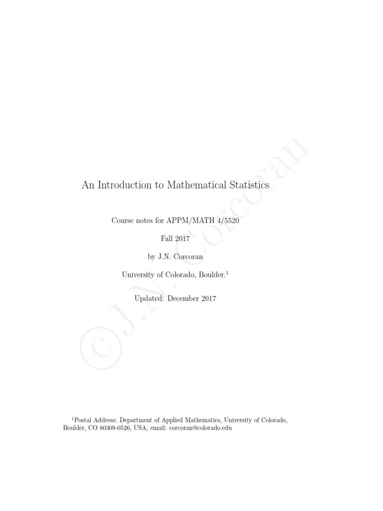 An Introduction to Mathematical Statistics (Jem N. Corcoran) (Z-Library ...