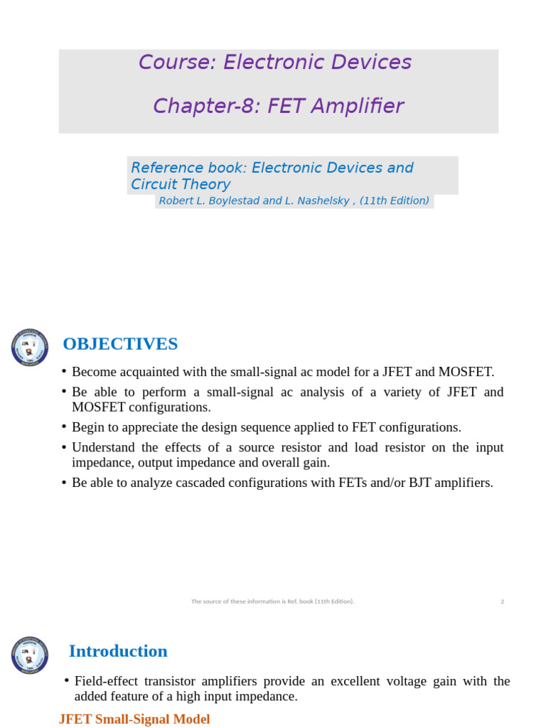 Chapter 8 FET Amplifier 2 | PDF | Field Effect Transistor | Amplifier