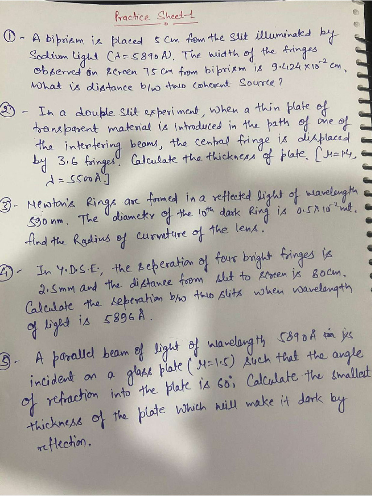 Practice Sheet 1 | PDF