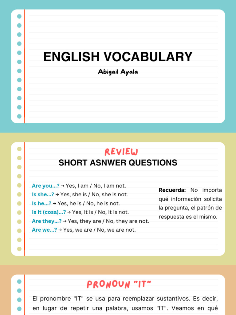 English Pronoun "IT" Usage Guide | PDF