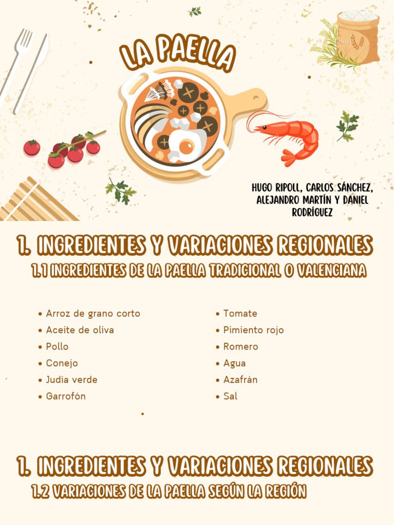 Actividad COIL - La Paella PDF | PDF | Alimentos | Vegetales