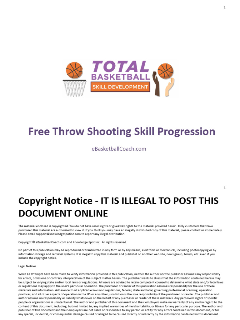Free Throw Shooting Progression Guide | PDF | Copyright