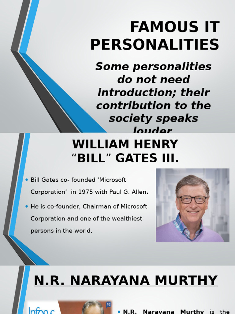 Famous It Personalities - 4 and 5 | PDF | Steve Jobs | Software ...