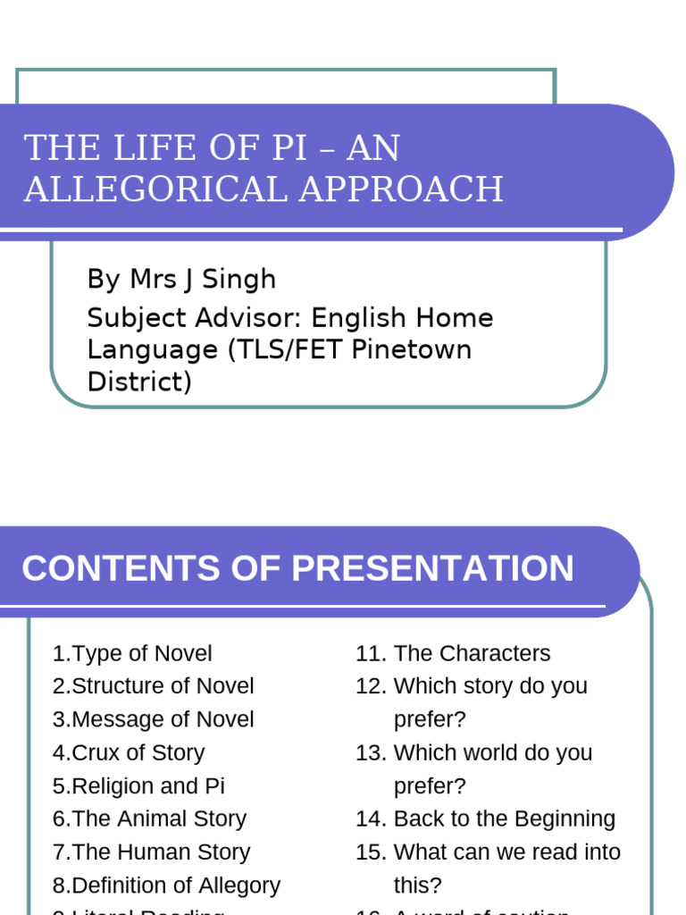 The Life of Pi An Allegorical Approach | PDF